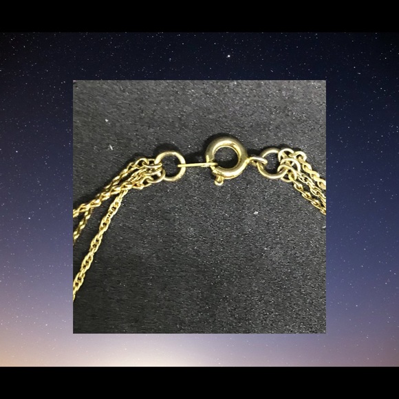 Jewelry | Vintage Triple Tiered Gold Tone Chains Necklace | Poshmark